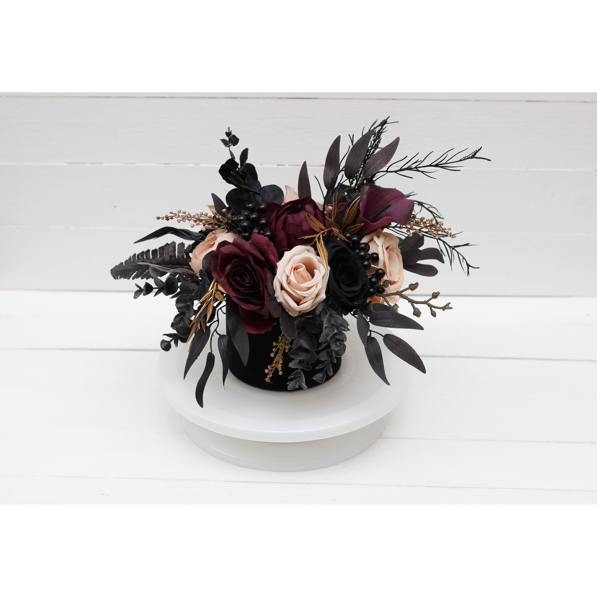 Black Flower Centerpieces Buy Premium Quality 40cm Black Metal Flower