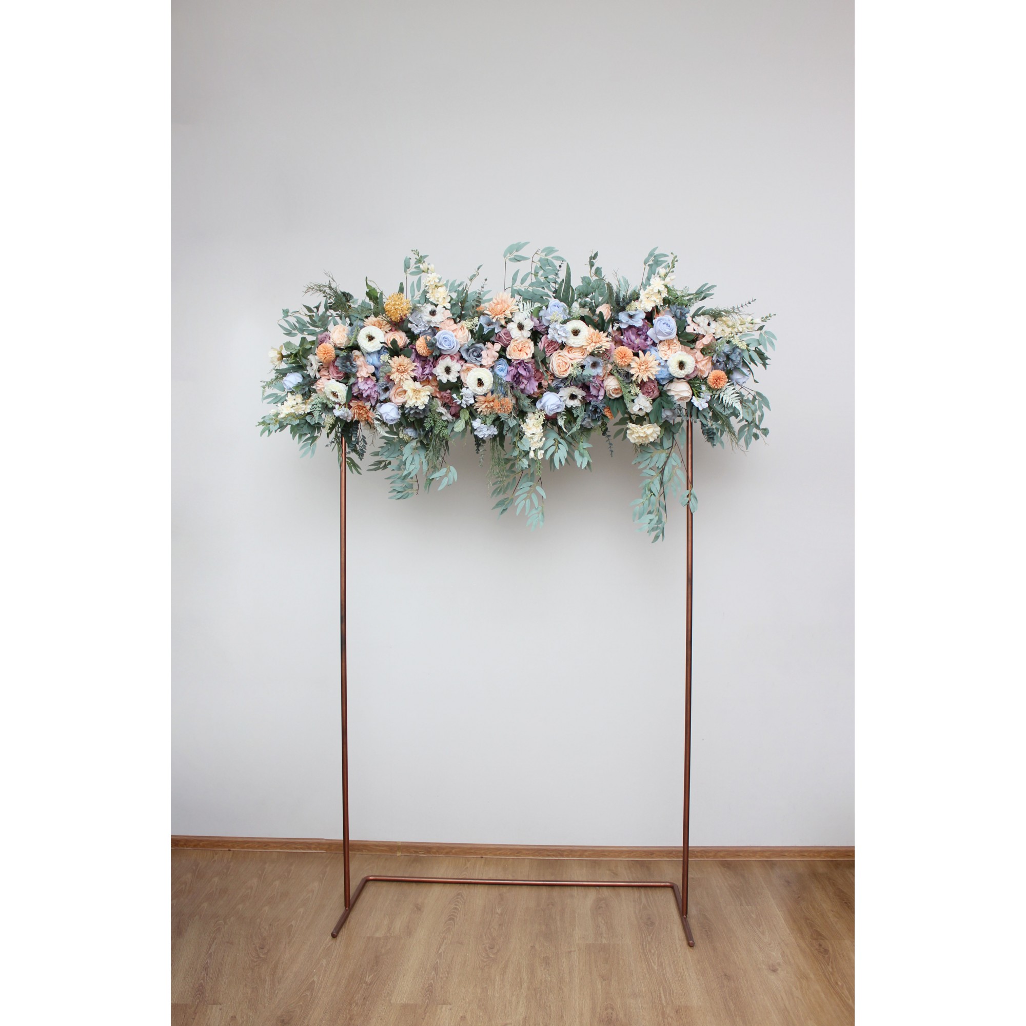 Peach & Purple Wedding Arch Arrangement – Faux Floral Archway in Dusty ...