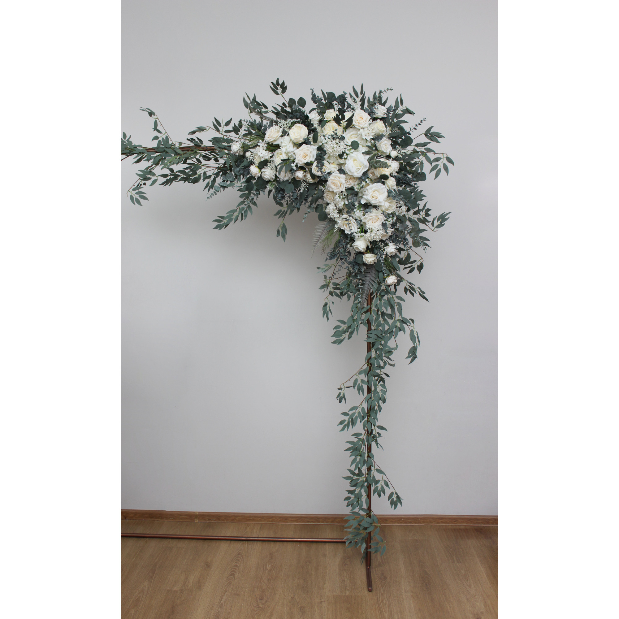 Wedding Arch Flowers – White Ivory Cream Faux Floral Arrangements for Arbor