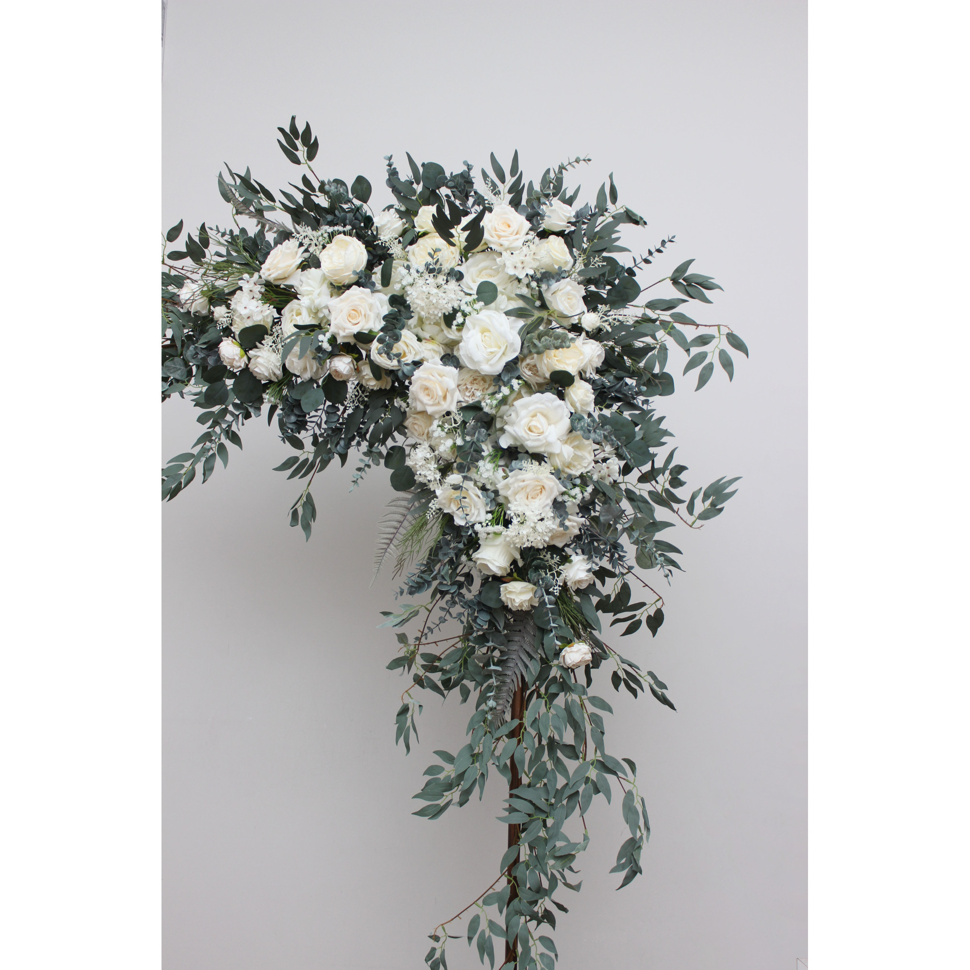 Wedding Arch Flowers – White Ivory Cream Faux Floral Arrangements for Arbor